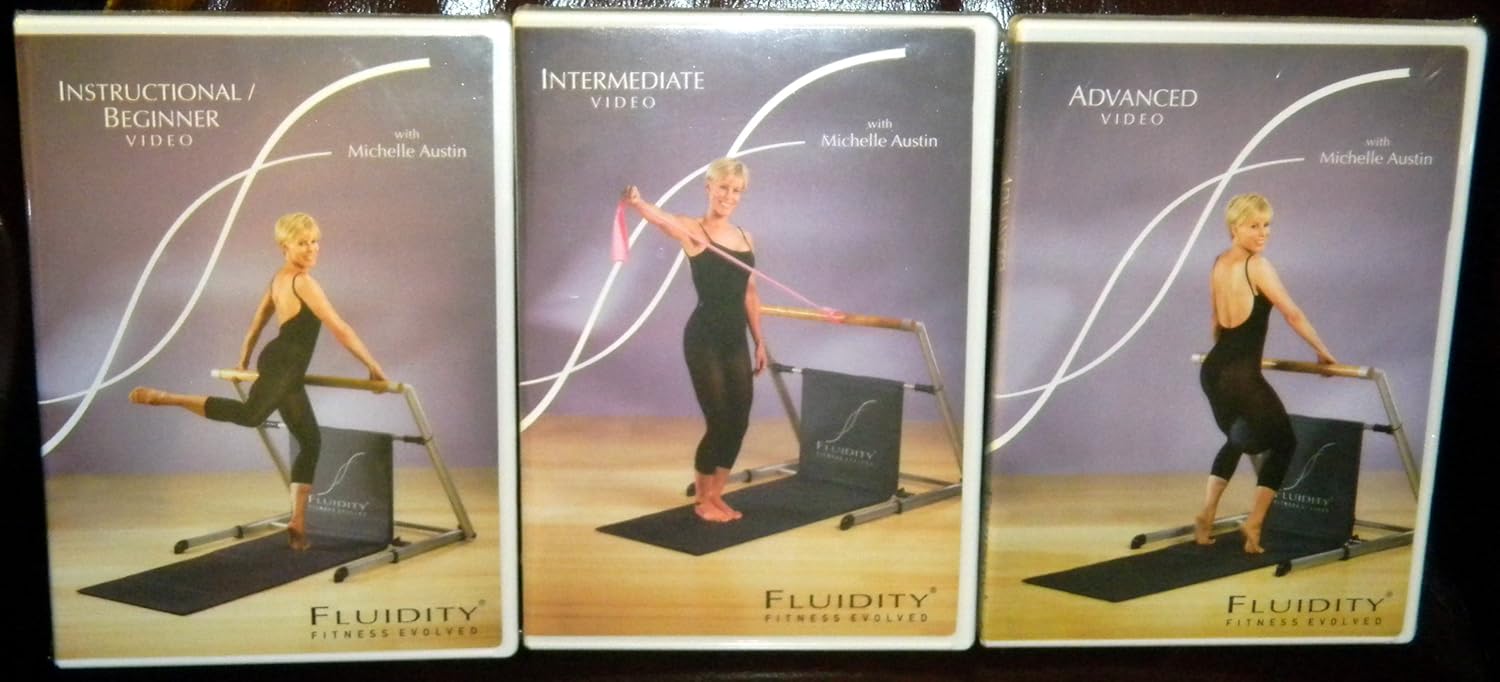Amazon.com: FLUIDITY FITNESS 3 DVD Set: Beginner, Intermediate ...