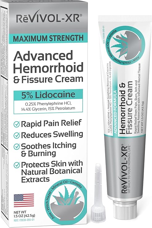 Amazon.com: Advanced Hemorrhoid Treatment. 5% Lidocaine + Shrinks ...