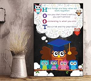 Amazon.com: Hoot Owl Poster for Elementary, Posters Classroom, Teacher ...