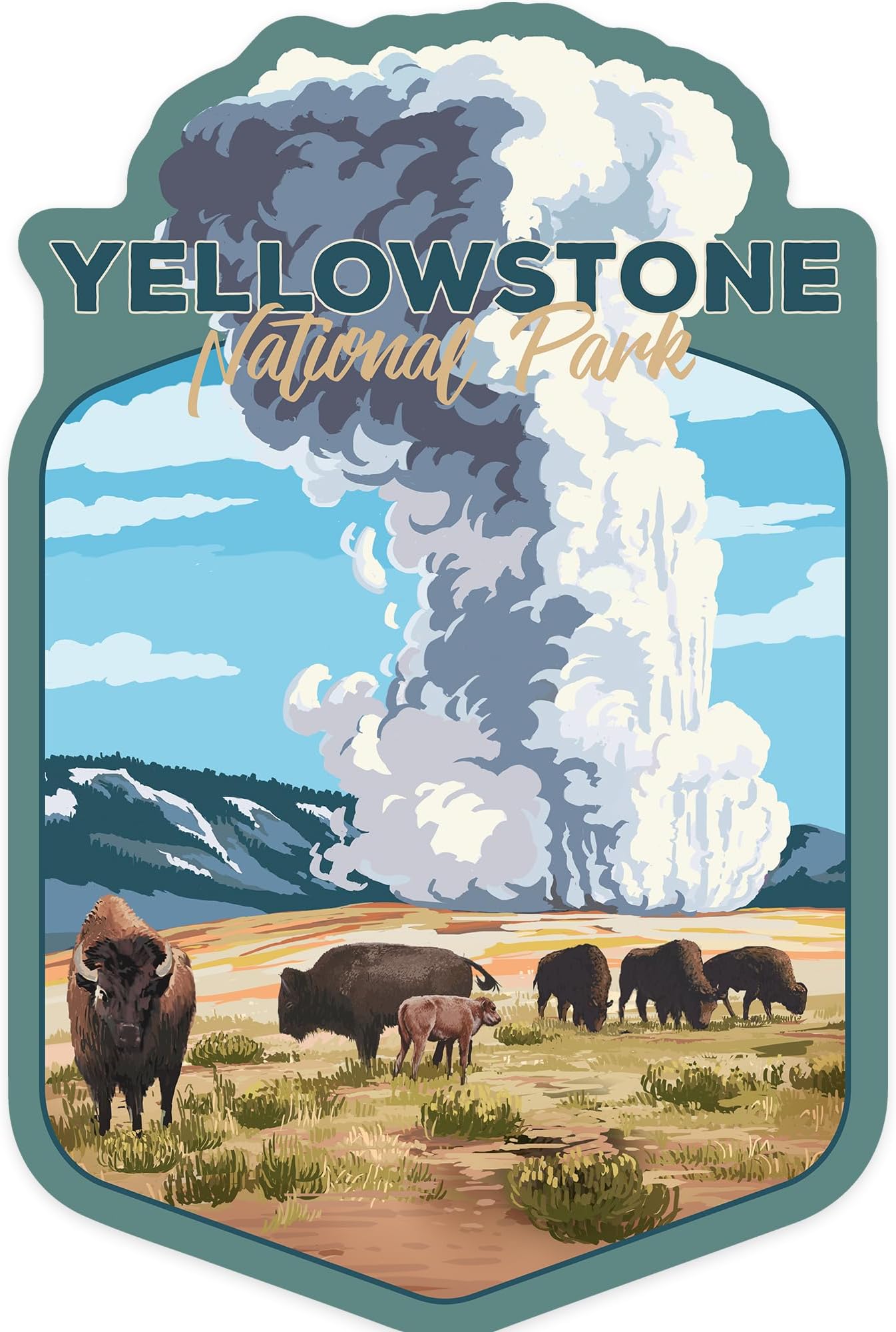 Amazon.com - Yellowstone National Park Vinyl Decal Wyoming Sticker