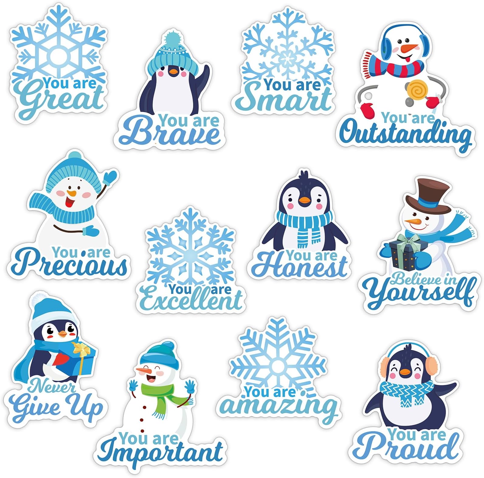 Amazon.com: 58 Pcs Winter Cutouts Classroom Bulletin Board Decoration ...