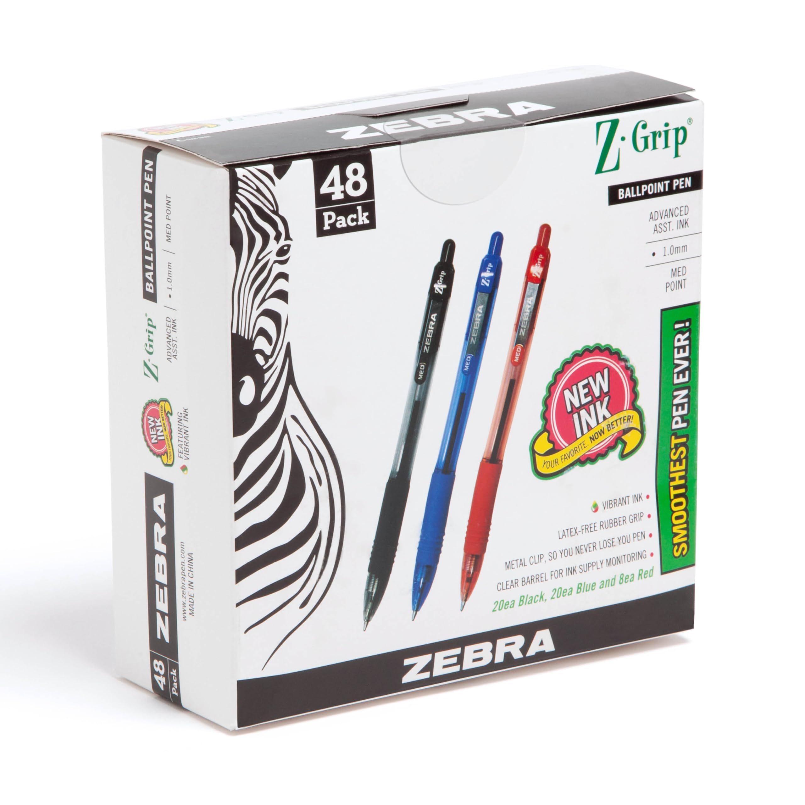 Snapklik.com : Zebra Pen Z-Grip Retractable Ballpoint Pen, Smooth ...