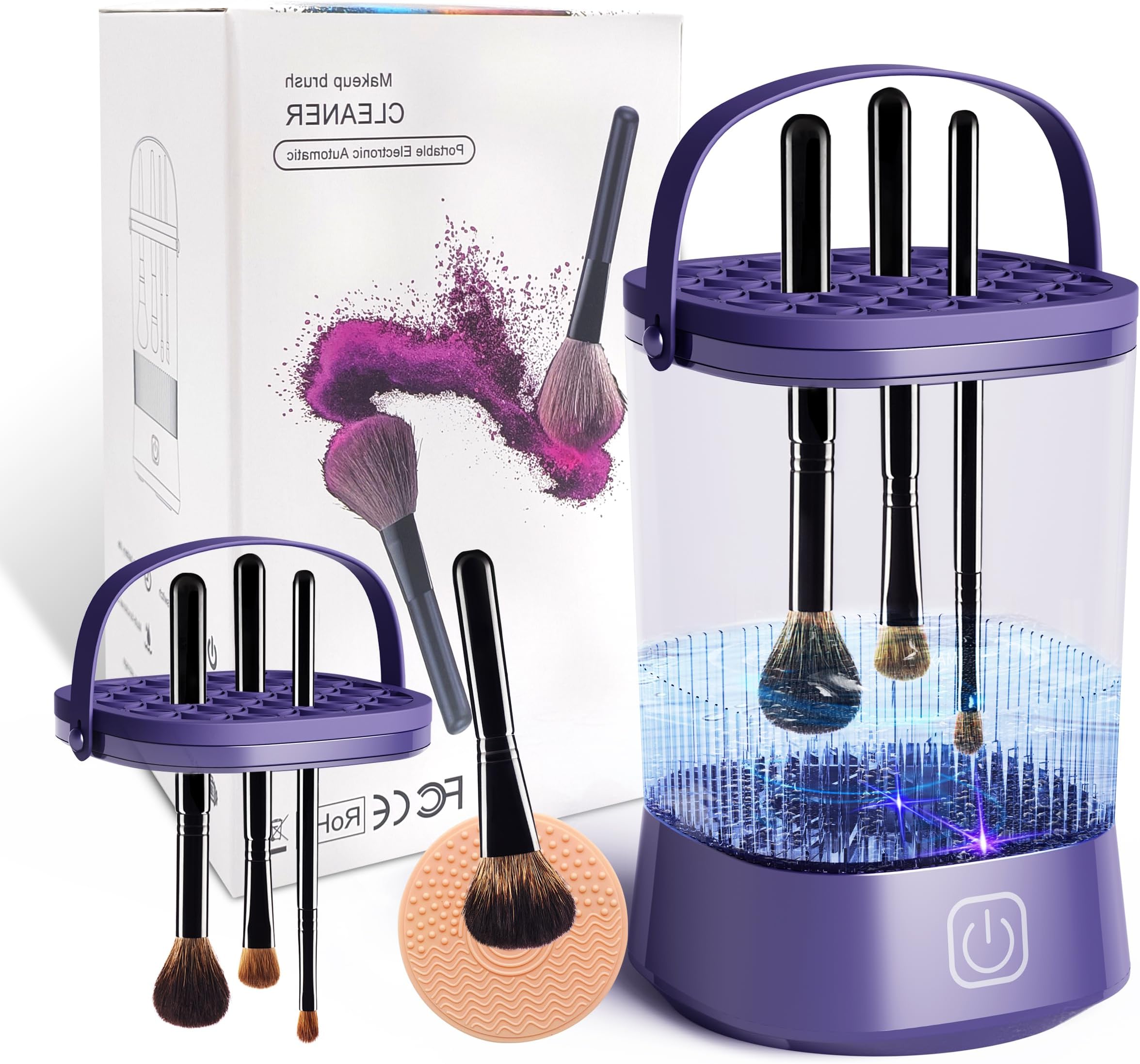 Amazon.com: Electric Makeup Brush Cleaner Machine Set, Cosmetic Brush ...