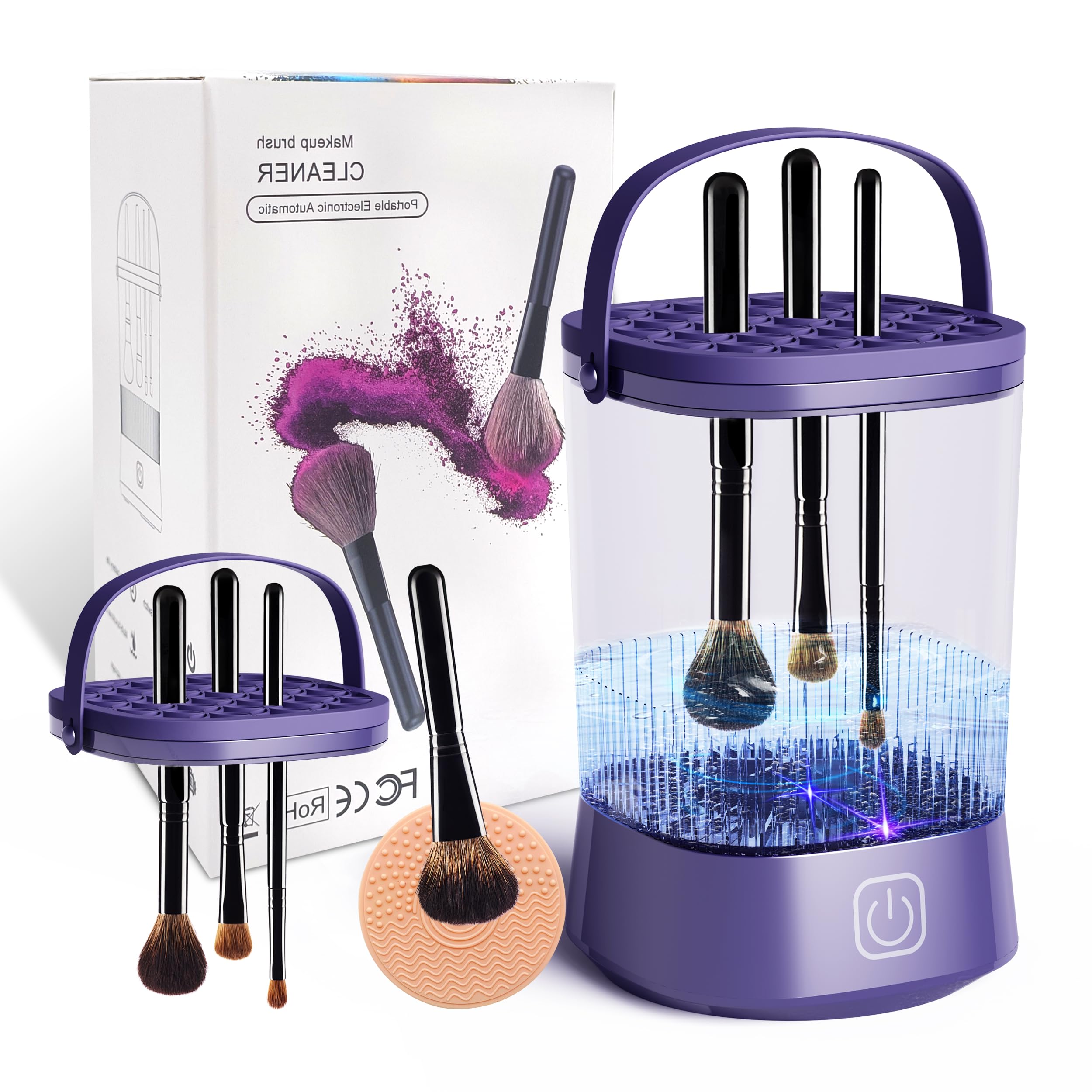 Amazon.com: Electric Makeup Brush Cleaner Machine, Automatic Spinning ...
