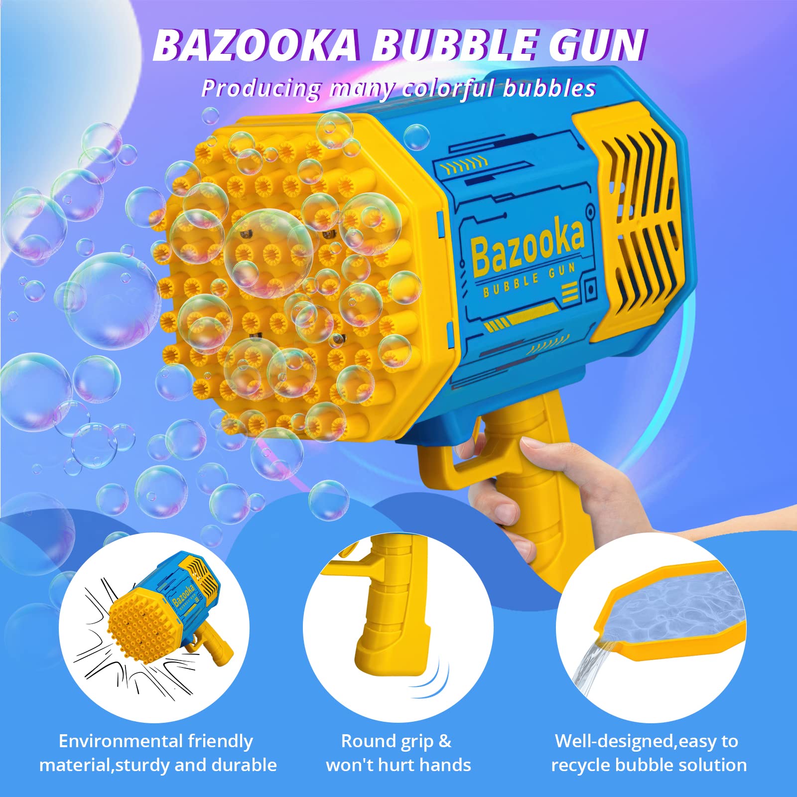 69-Hole Bazooka Bubble Gun Ma...B0BJKJFNDH | Encarguelo.com