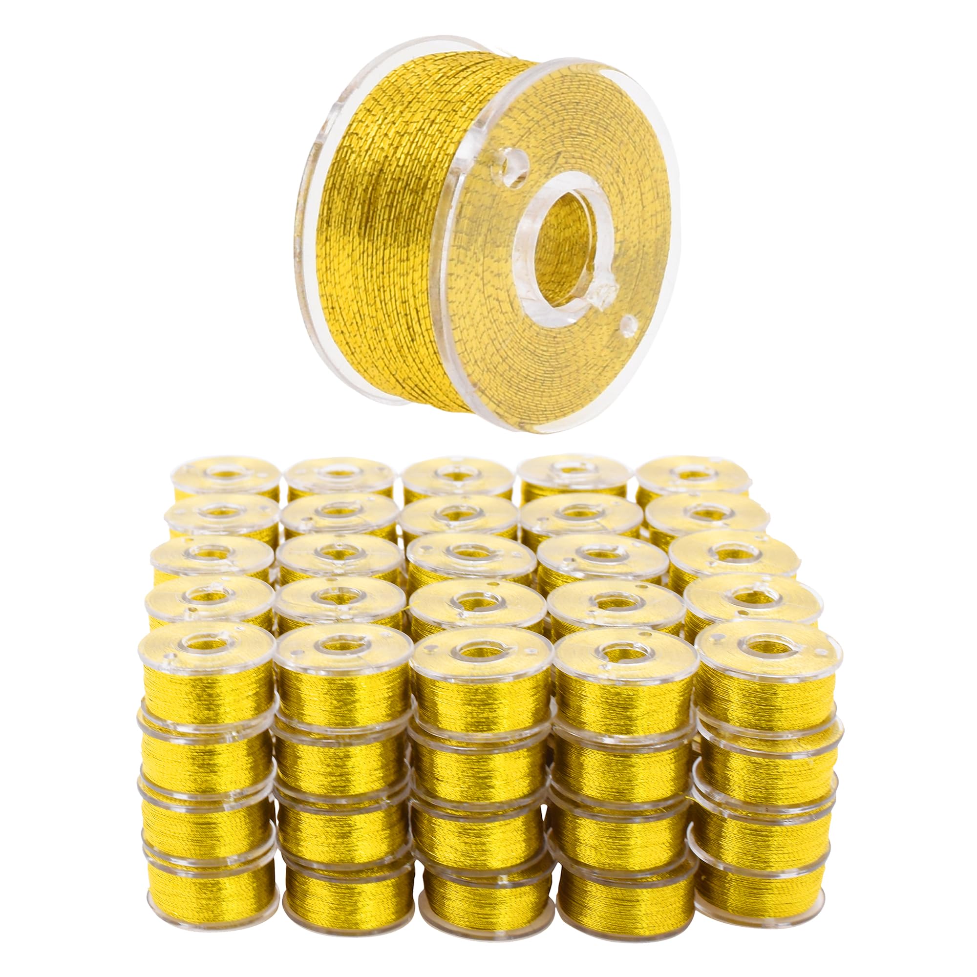 Amazon.com: Mandala Crafts 144 Gold SA156 Prewound Bobbins for Singer ...