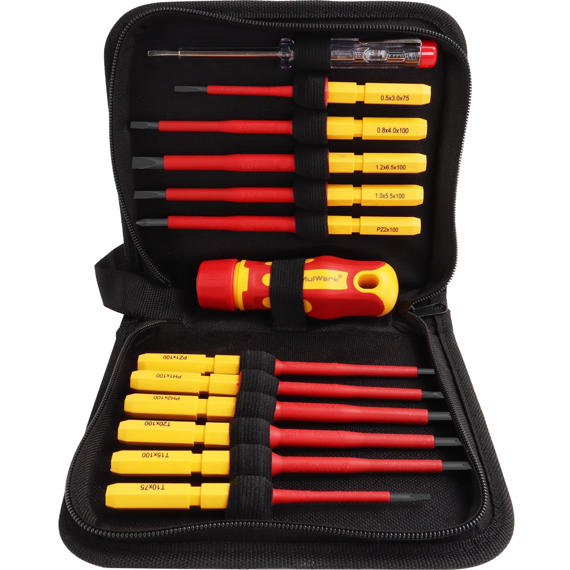 Snapklik.com : Mulwark 13-Piece Premium CR-V Insulated Screwdriver Set