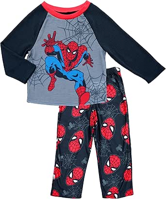 Amazon.com: Marvel Spiderman Big Boys Pajamas Set - 2 Piece Spidey PJs ...