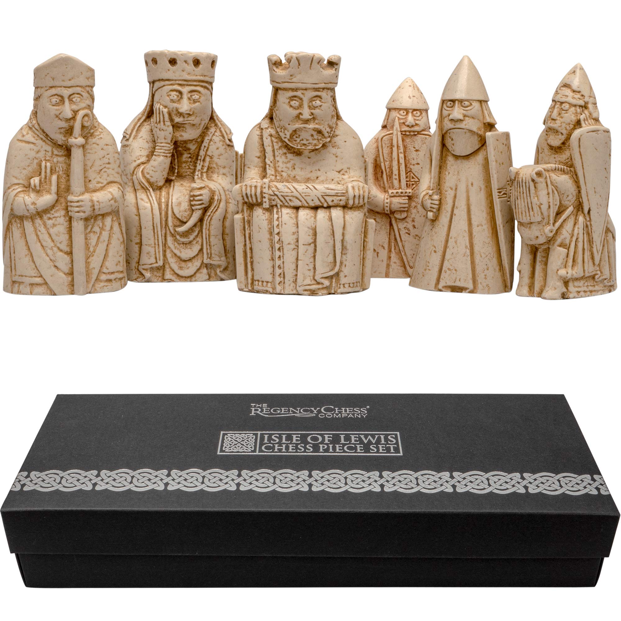 The Lewis Chessmen - Isle of Lewis Replica Chess Pieces by the Regency ...