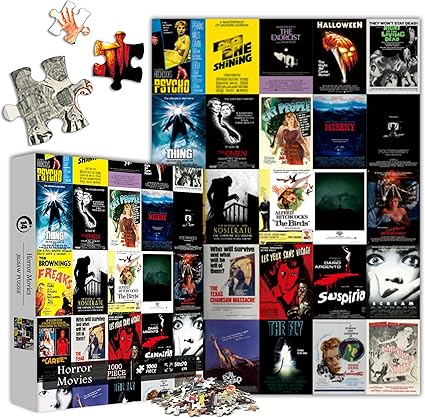 Amazon.com: Scary Movie Puzzles for Adults 1000 Pieces, PICKFORU ...