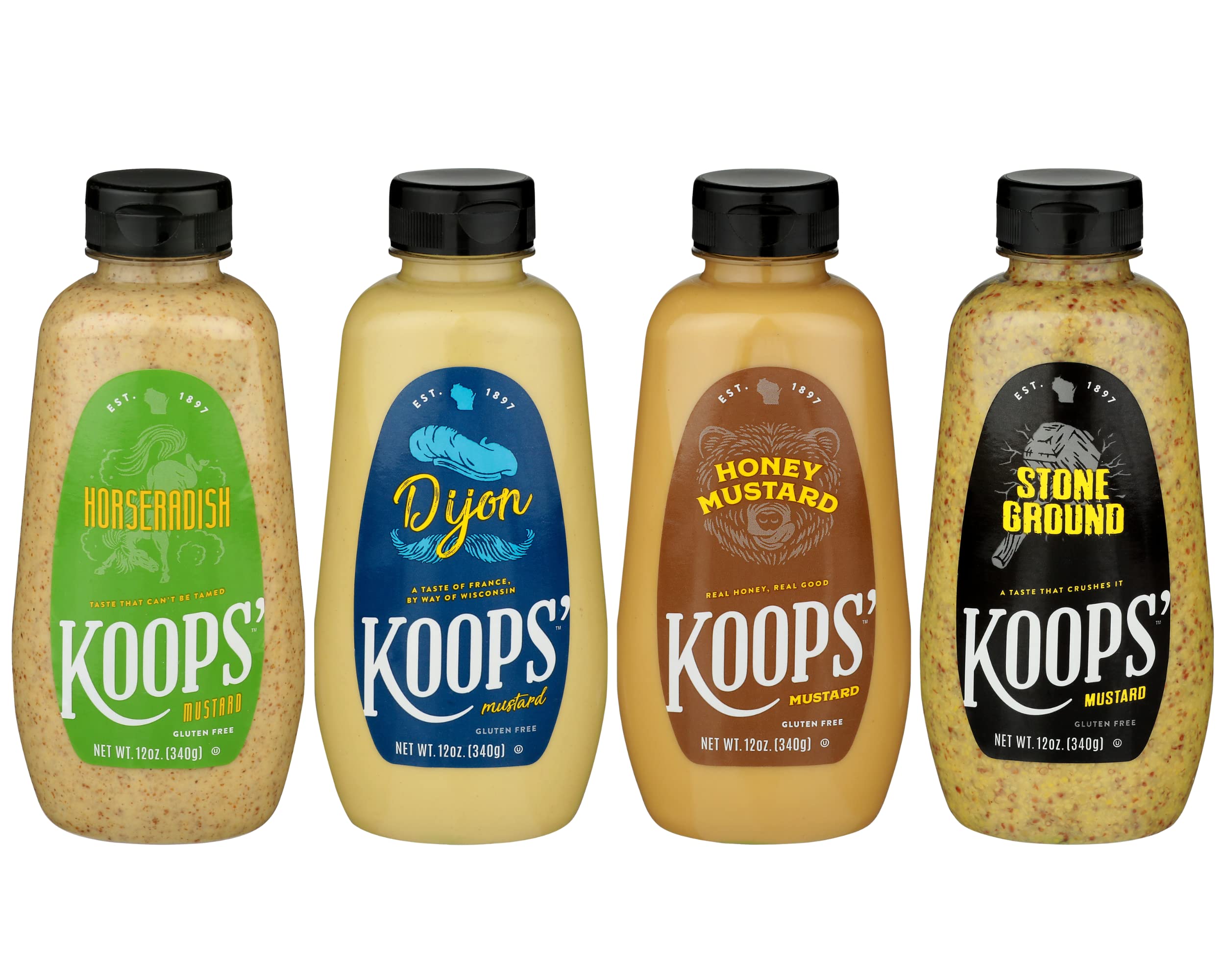 Amazon.com : Koops' Best Sellers Mustard Variety Pack – Horseradish ...