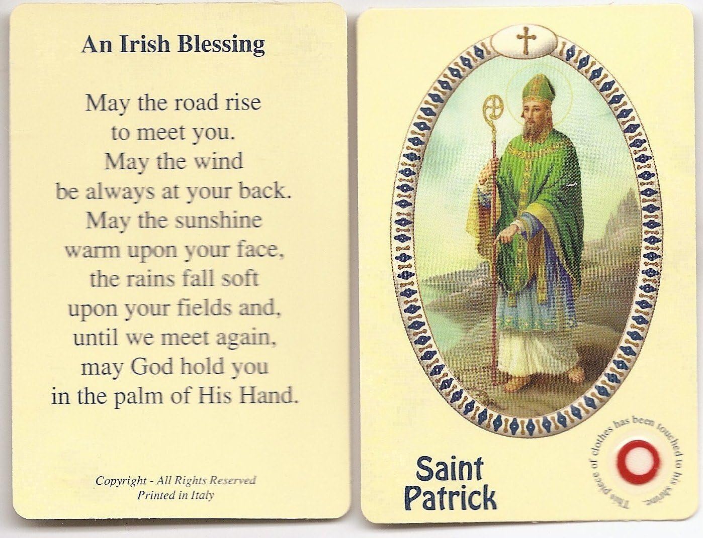 Amazon.com : Saint Patrick Holy Card with Relic : Other Products ...