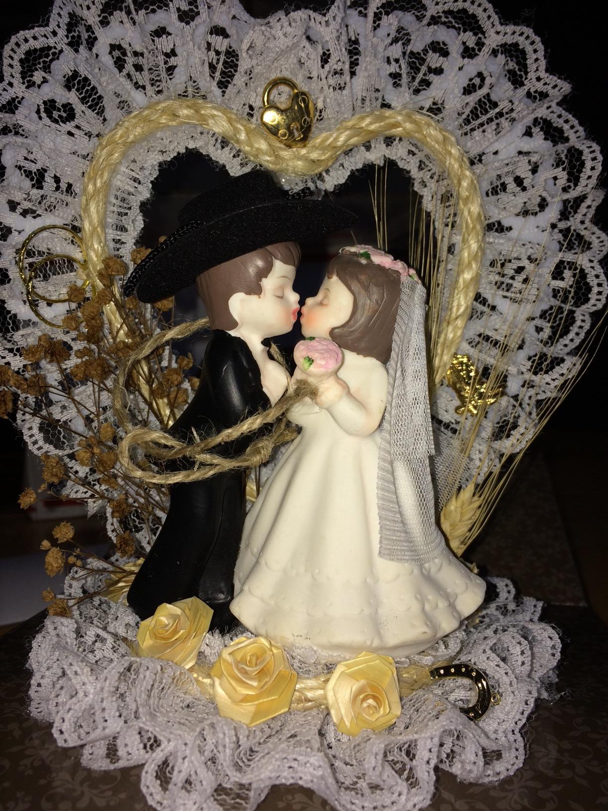 Amazon.com: Western Wedding Cake Topper or Table Decoration "Roped With ...