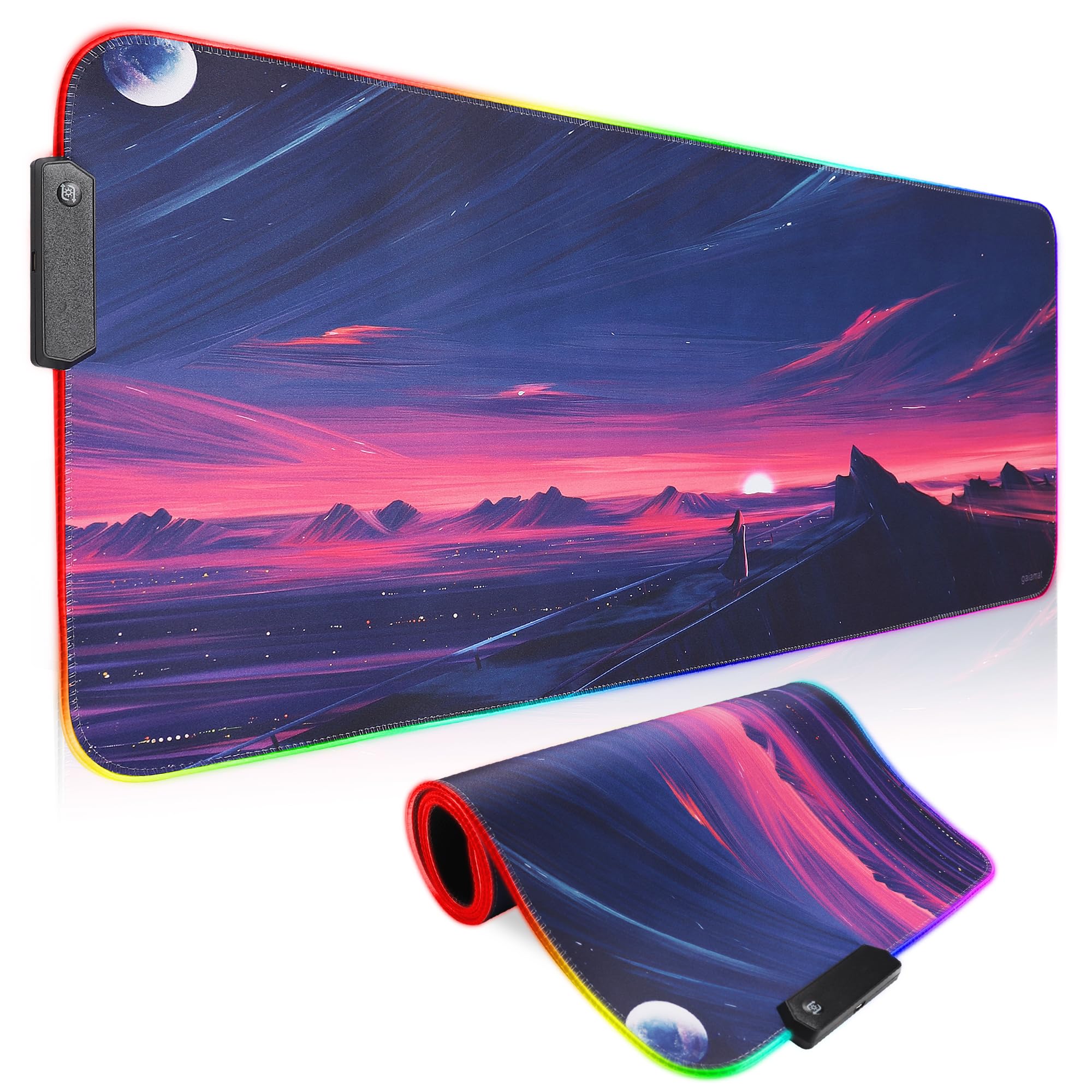 Amazon.com: gaiamat Anime RGB Gaming Mouse Pad,Large LED Mousepad with ...