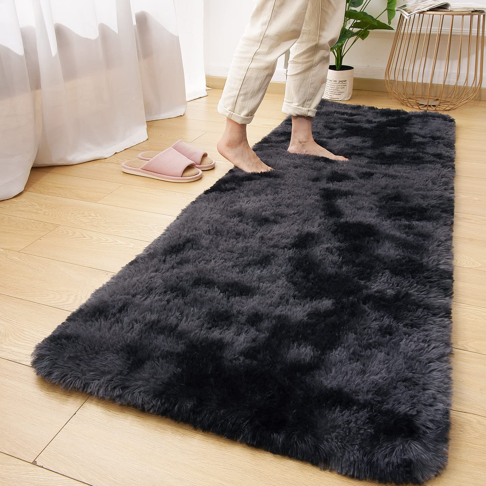 Snapklik.com : QXKAKA Fluffy Runner Rugs For Bedroom Living Room 2x6 ...