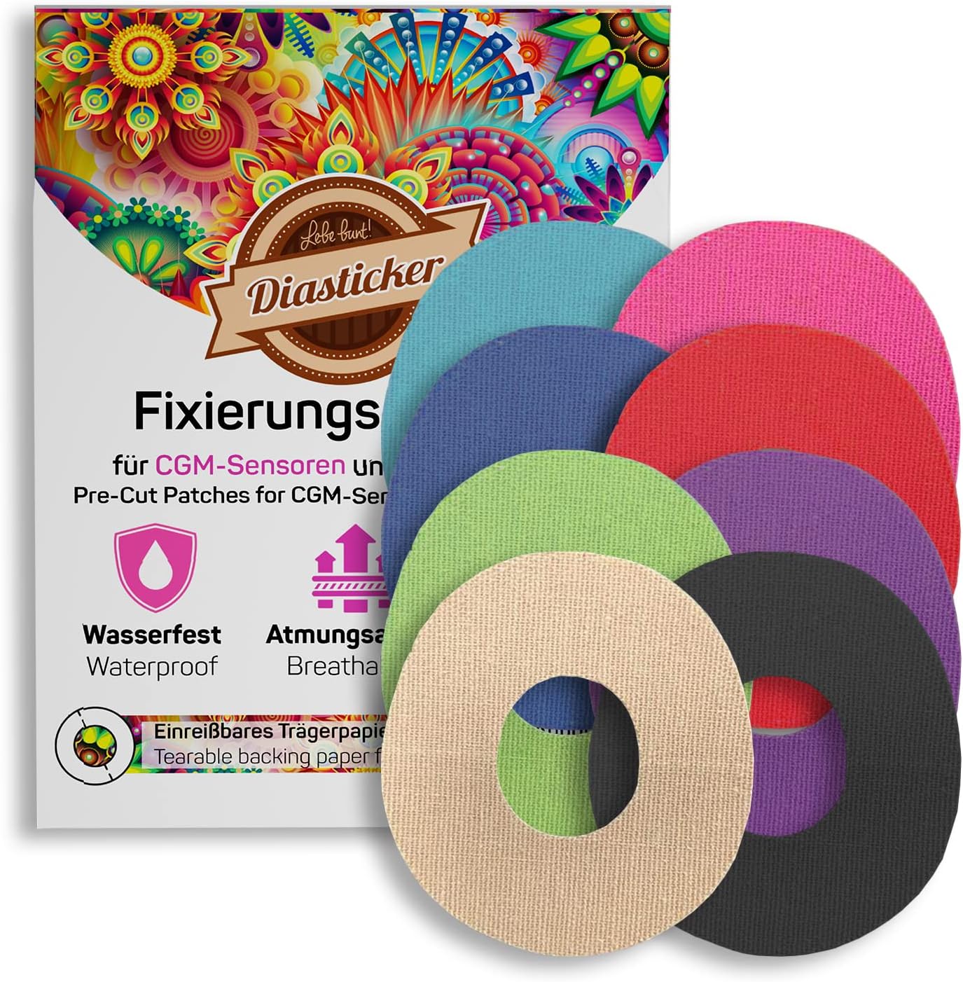 Diasticker® Dexcom G7 fixing plaster (pack of 10, mix), waterproof ...