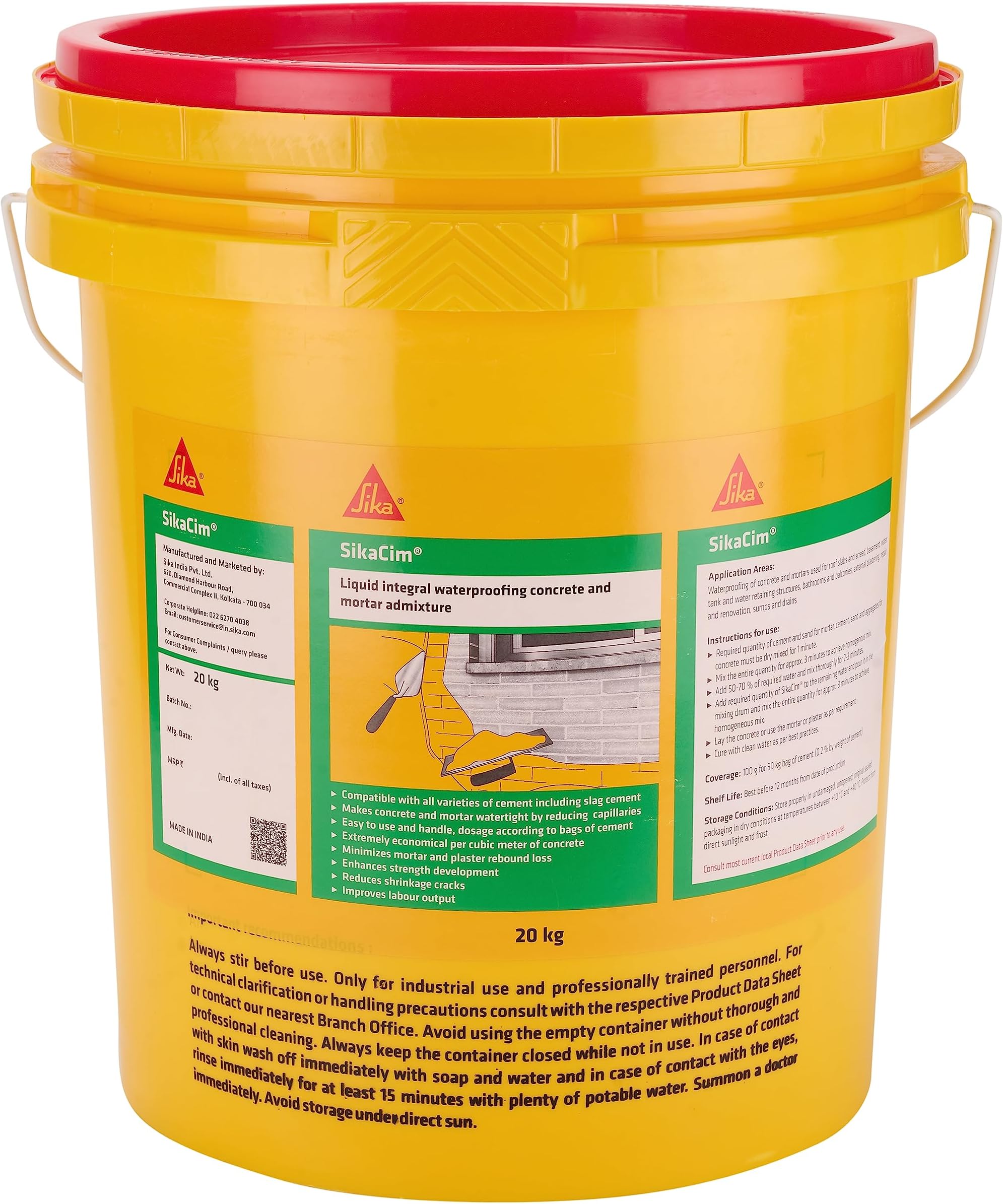 SIKA - SikaCim - Liquid waterproofing concrete and mortar admixture ...
