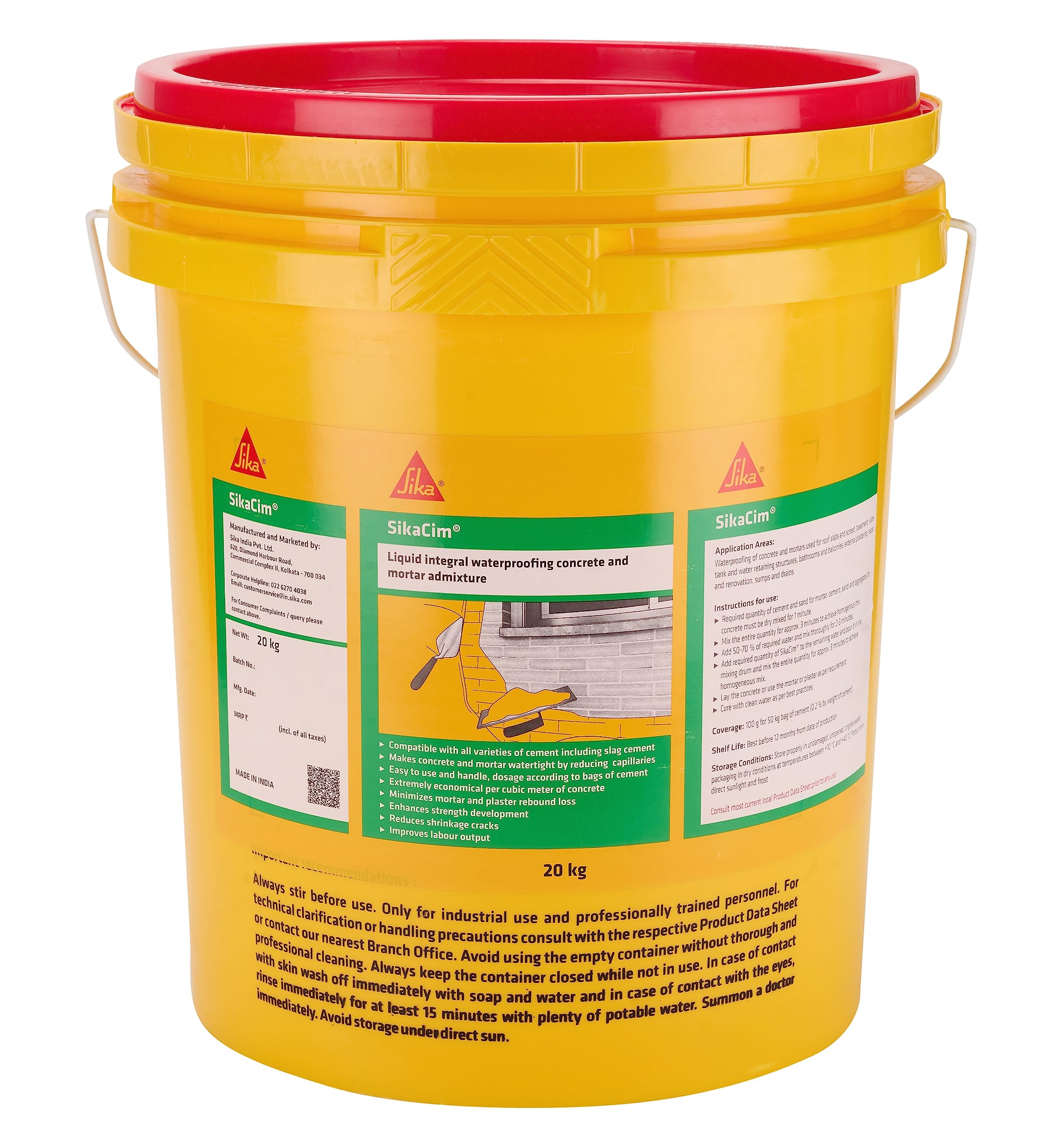 Buy SIKA - SikaCim - Liquid waterproofing concrete and mortar admixture ...