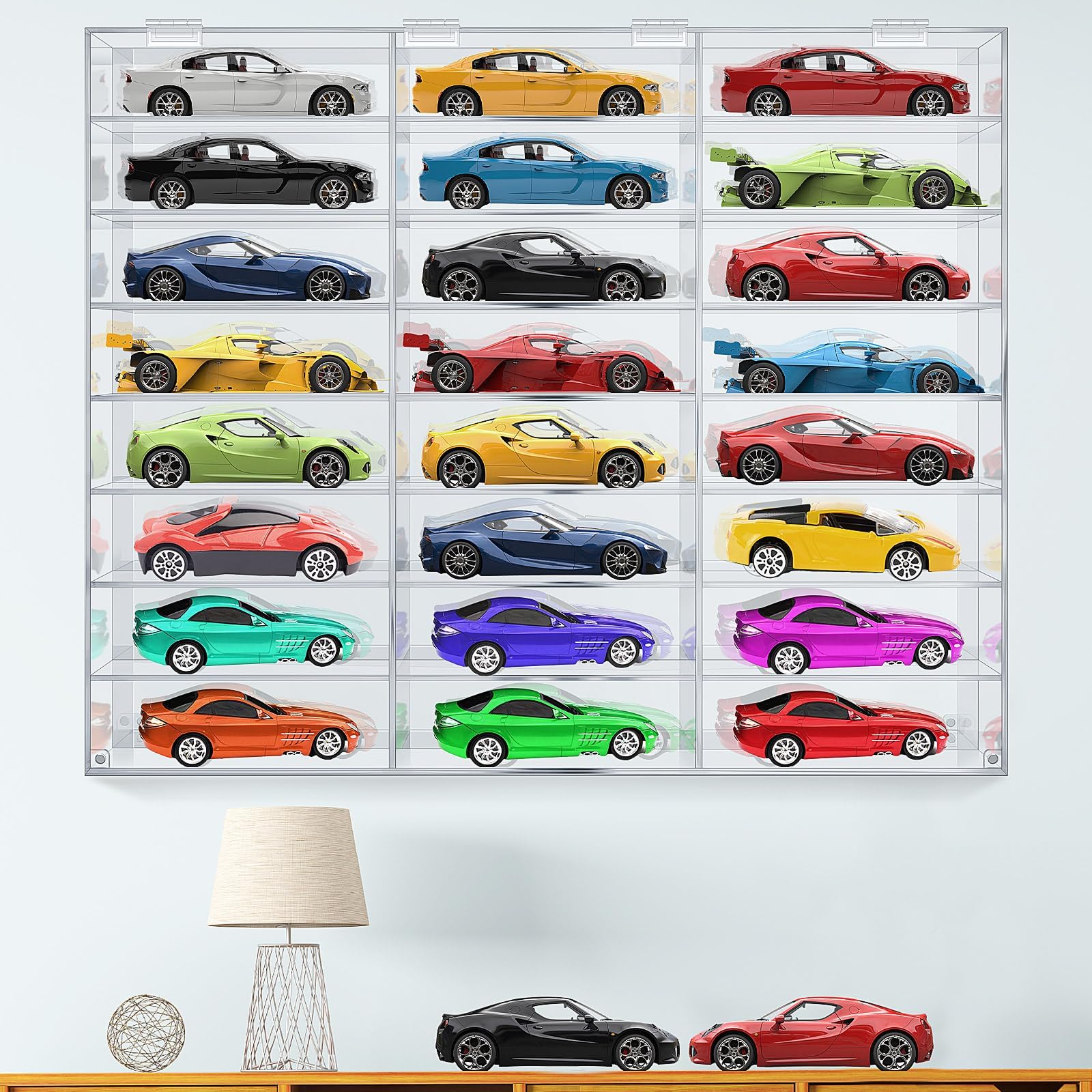 Amazon.com: 1/24 Scale Diecast Display Case Wall Mount Clear Model Car ...