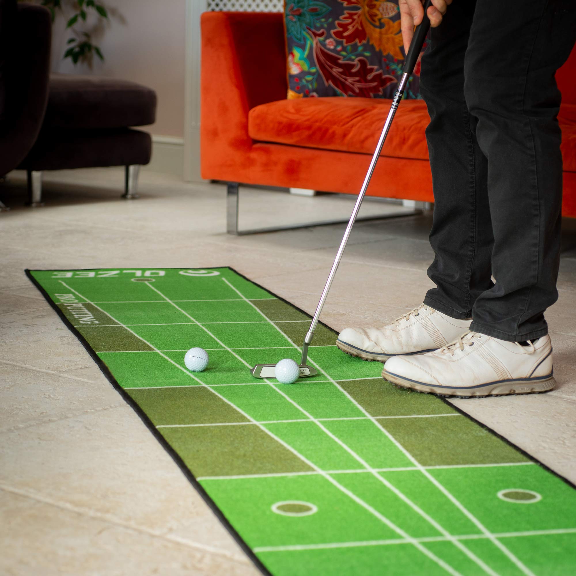 OLZEE GOLF PUTTING PRACTICE MAT LARGE 3M PRO PUTTING GREEN TRAINING ...