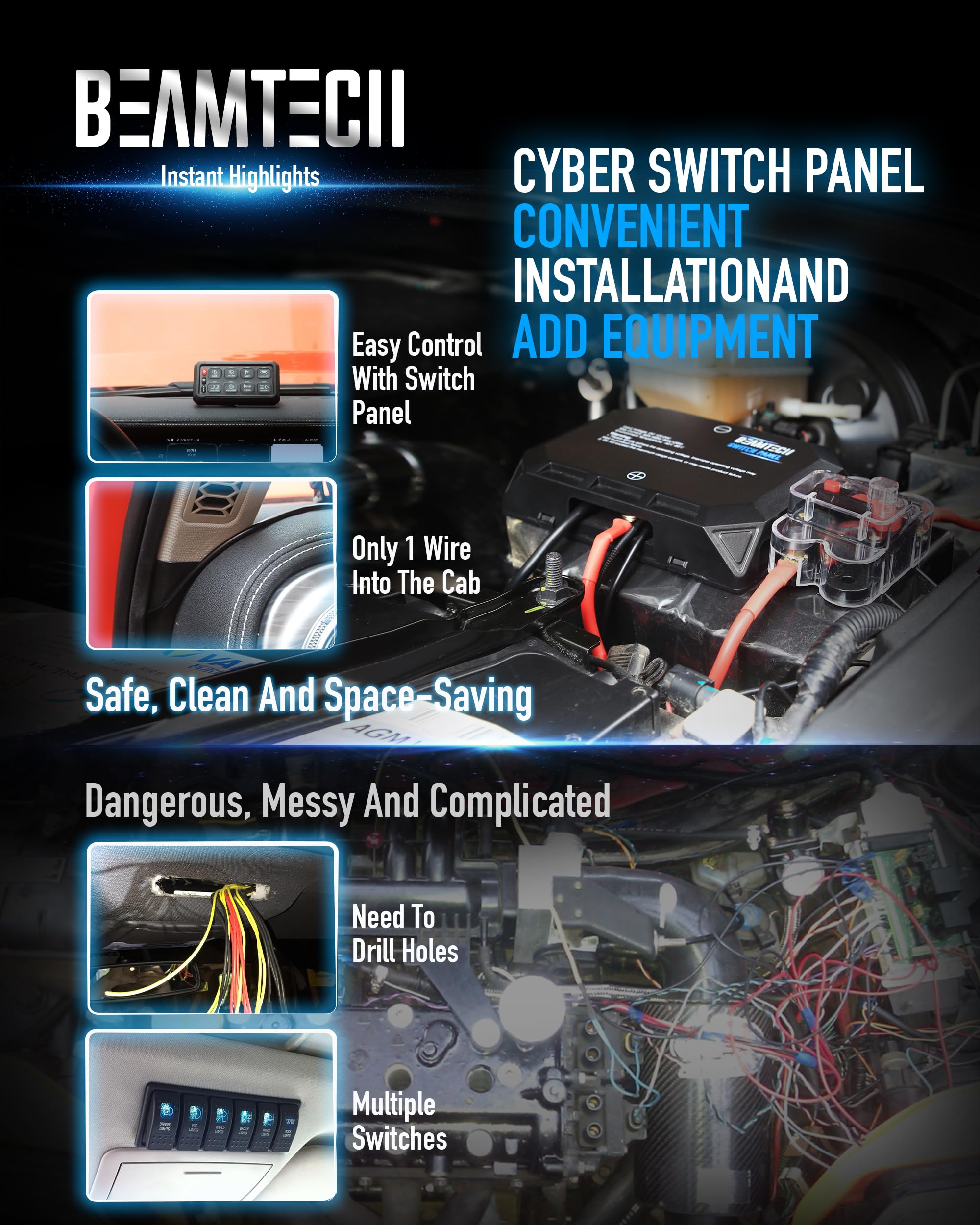 Snapklik.com : 8 Gang Switch Panel, APP Remote Control RGB Toggle ...