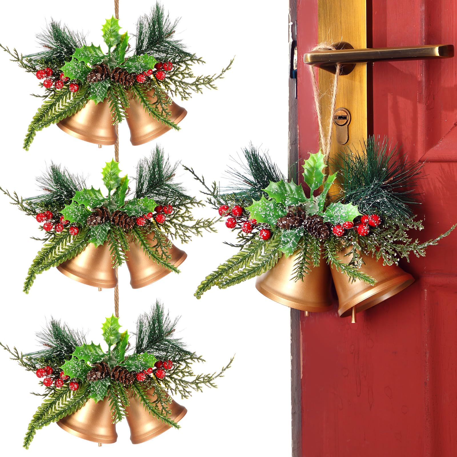 Amazon.com: Tioncy Christmas Bell Hanging Ornaments 8.7" Large Rustic ...