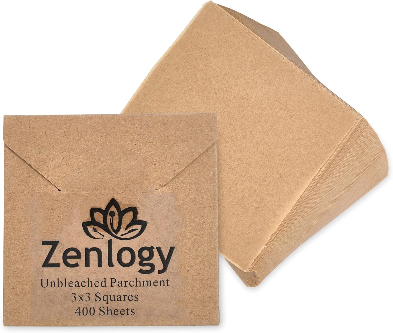 Amazon.com: Zenlogy 3x3 Small Parchment Paper Squares (400 sheets ...