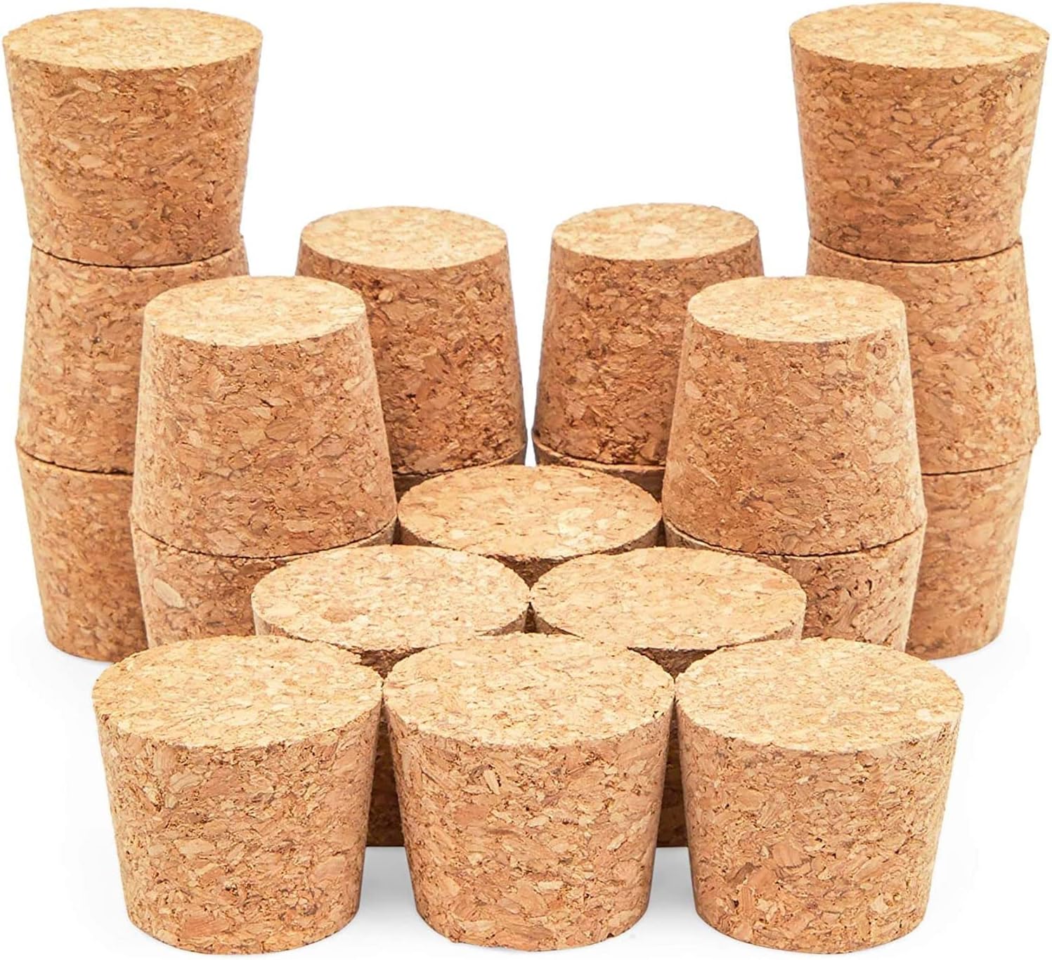 Amazon.com: Anjmd 120 Pieces 8 Sizes Assorted Cork Stoppers Small Wood ...