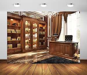 Amazon.com : BELECO 6x4ft Fabric 3D Classic Office Backdrop for ...