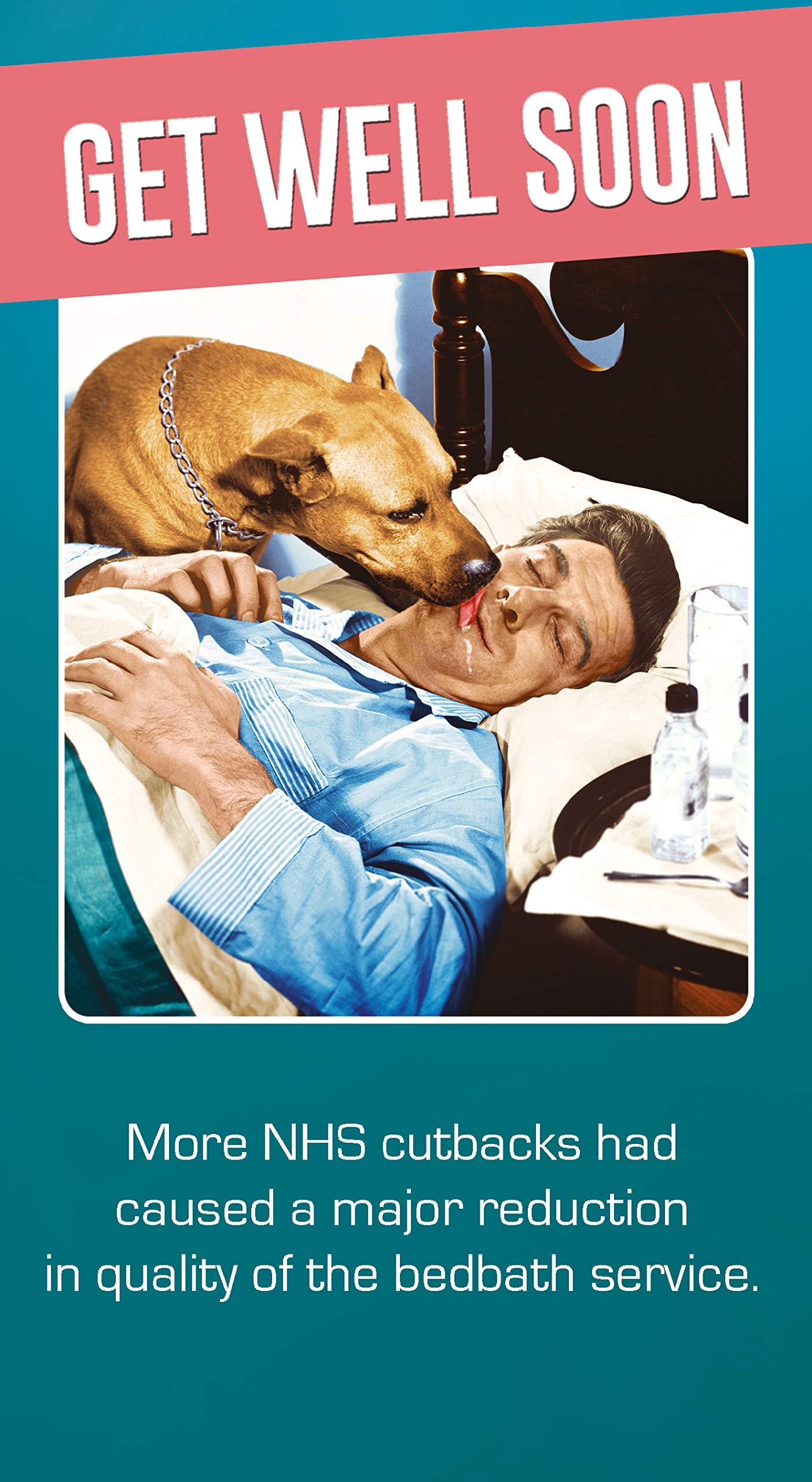 Get Well Card - Feel Better Soon Dog and Teddy Bear in Bed - Eco ...