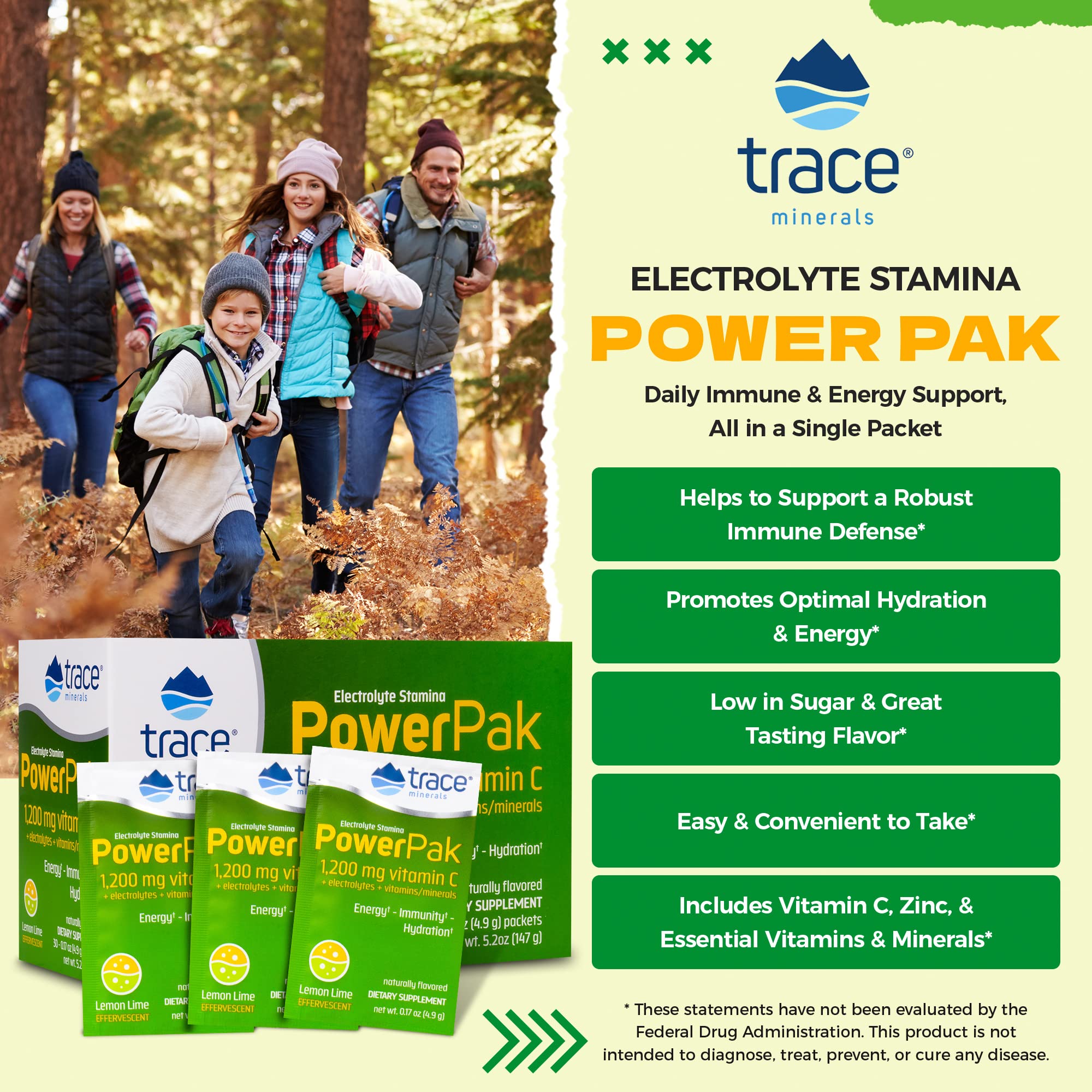 Snapklik.com : Trace Minerals Power Pak Electrolyte Powder Packets 1200 ...