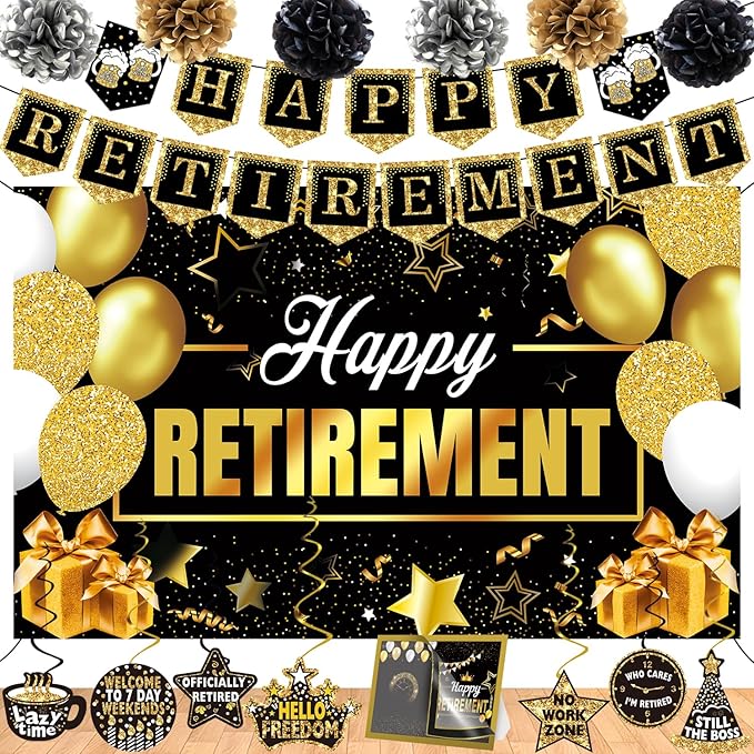 Amazon.com: Happy Retirement Party Decorations - Happy Retirement Gift ...