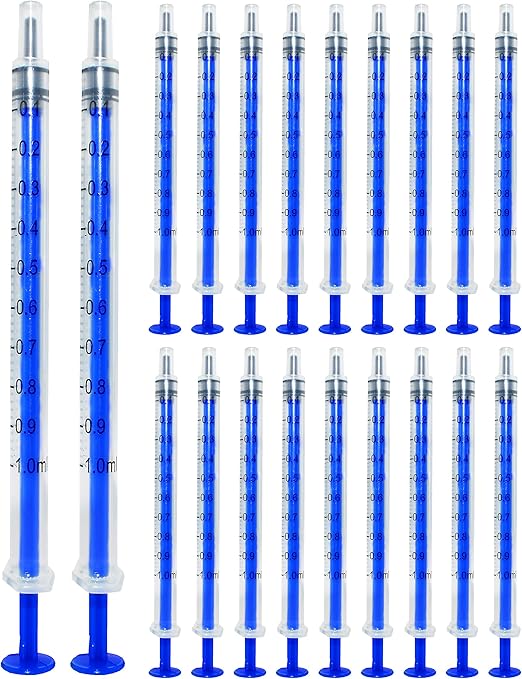 Amazon.com: 144 Pack 1ml 1cc Syringe, Luer Slip Tip Syringe without ...