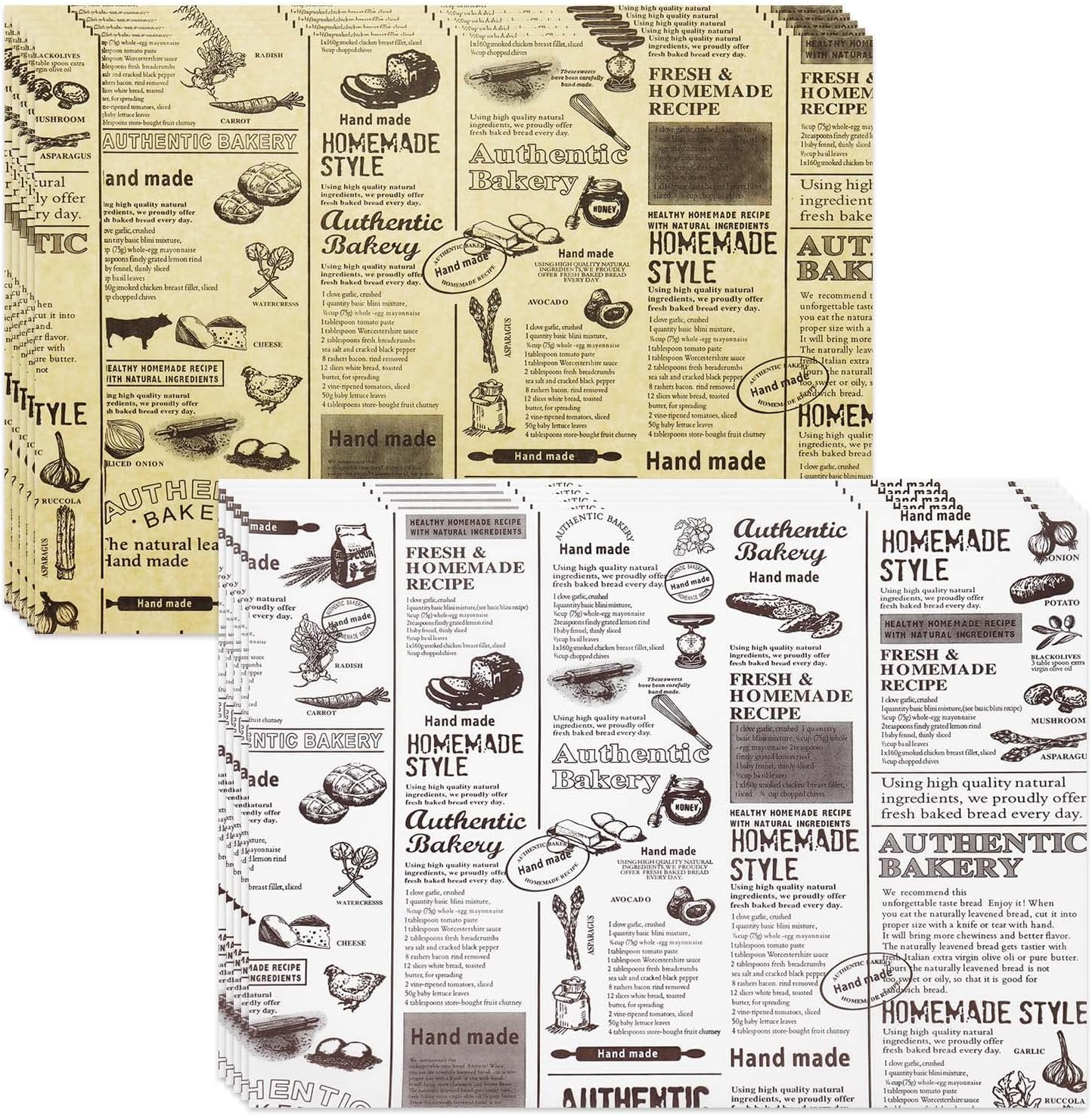 Amazon.com: 400 Pcs Food Paper Sheets, 10"x14" Sandwich Wrapping ...