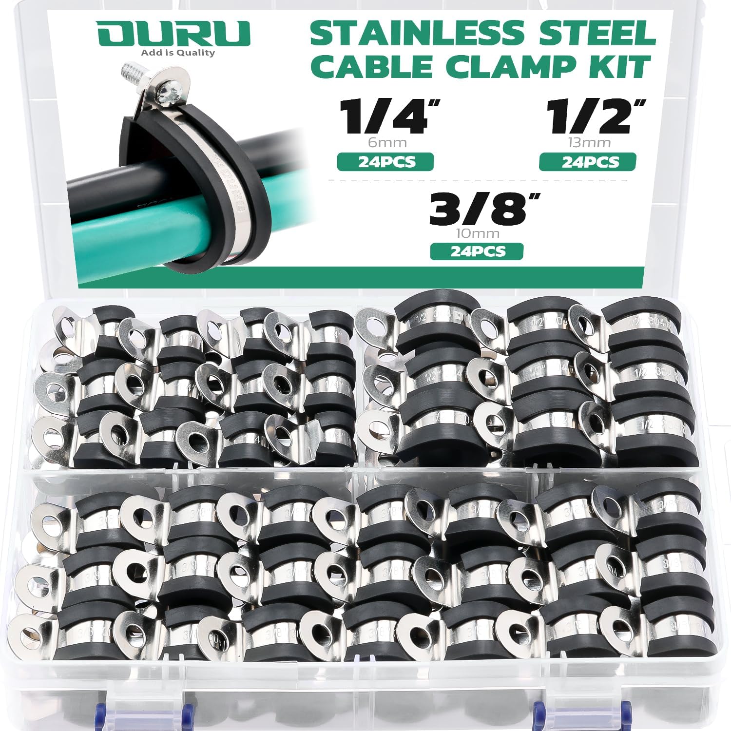 3/4" Vinyl Coated Clamps - (pack of 10) - Amazon.com