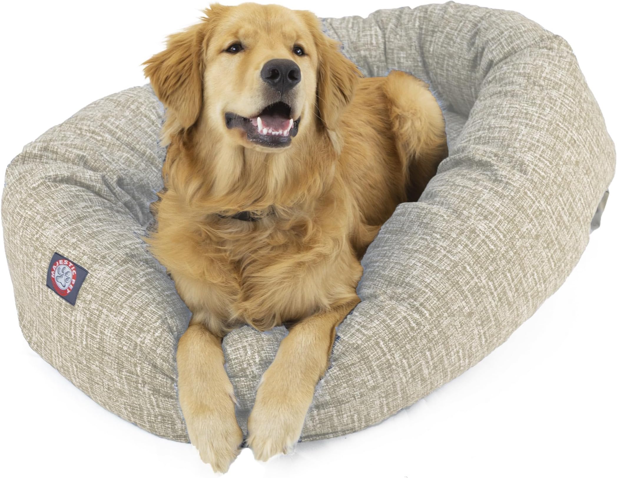 Amazon.com : Majestic Pet 40 Inch Bagel Calming Dog Bed Washable – Cozy ...