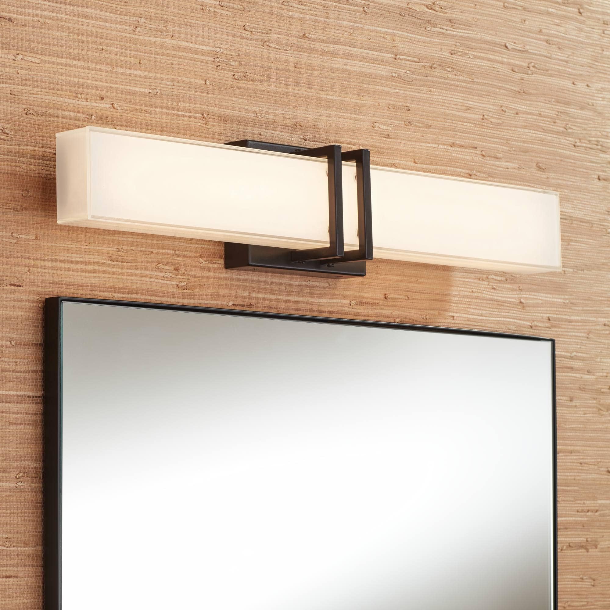 Possini Euro Design Exeter Modern Wall Mount Light LED Brushed Nickel ...