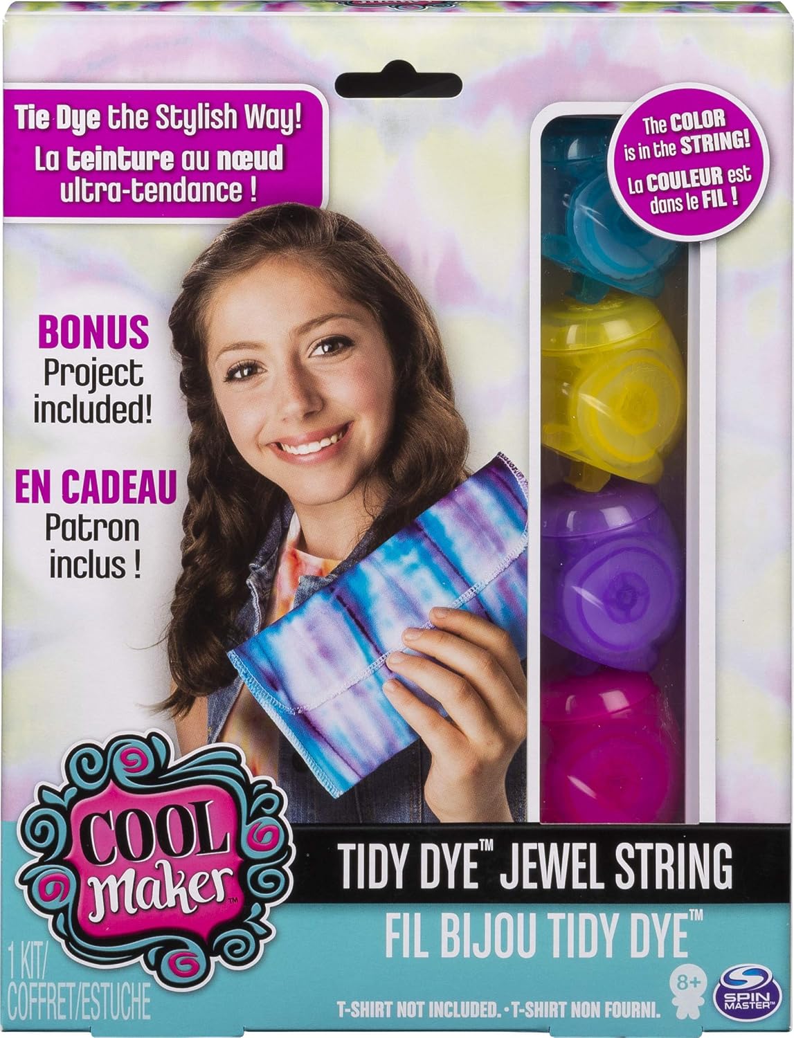 Amazon.com: Cool Maker - Tidy Dye Jewel String Kit for Fabric Dying ...