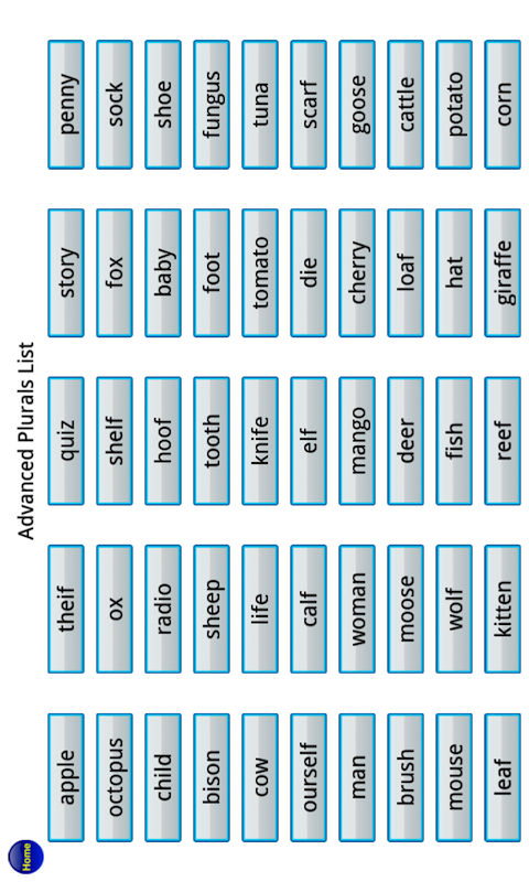 Irregular Plurals - English Language Art Grammar App:Amazon.com ...