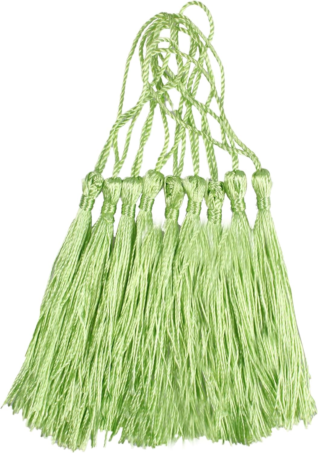 Amazon.com : pson 100PCS 5.5 Inch Handmade Silk Bookmark Tassels, Light ...