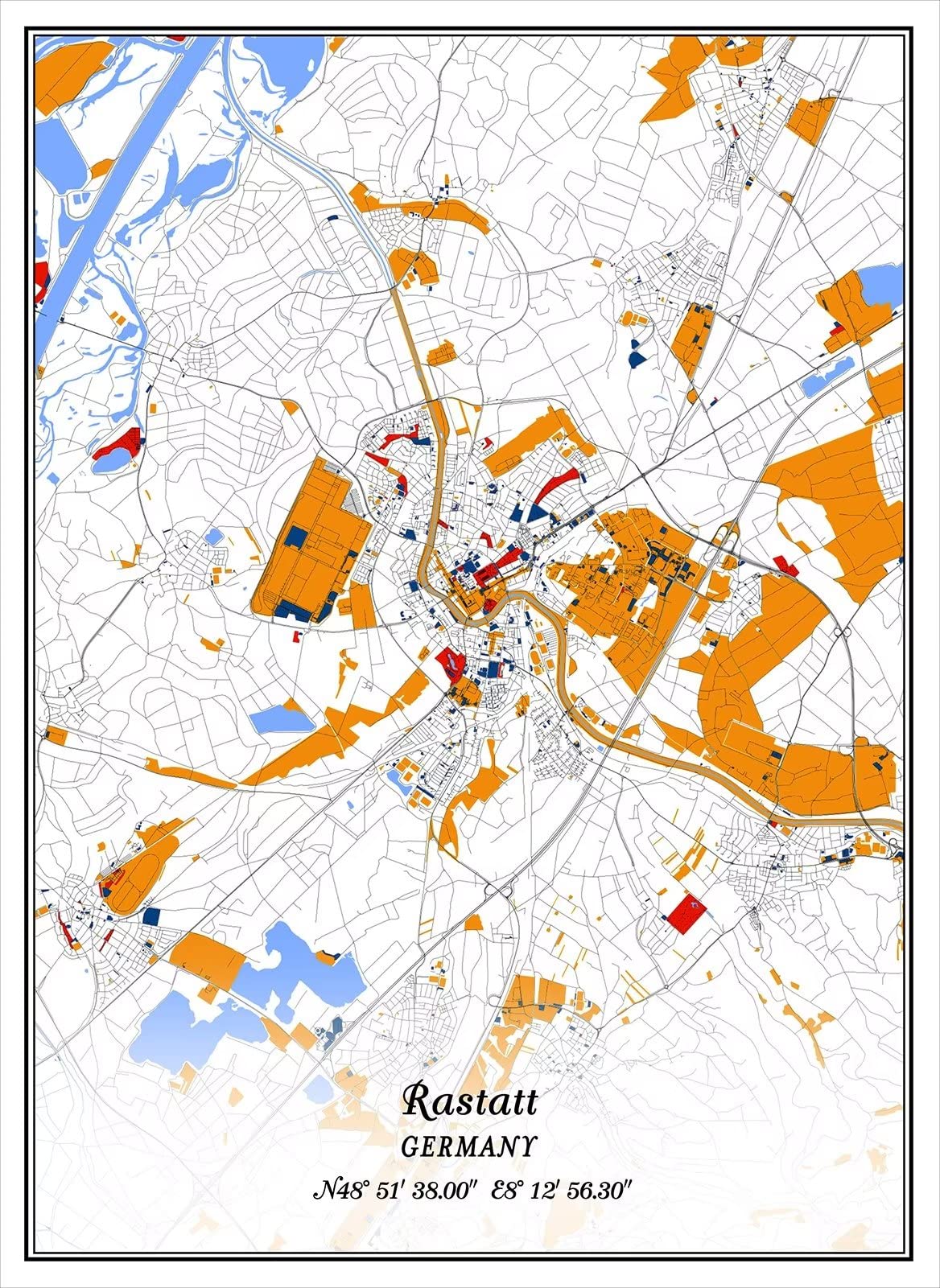 Rastatt Maps Niederbühl, Stadt Rastatt, RA. GLAK H 1 Gemarkungspläne