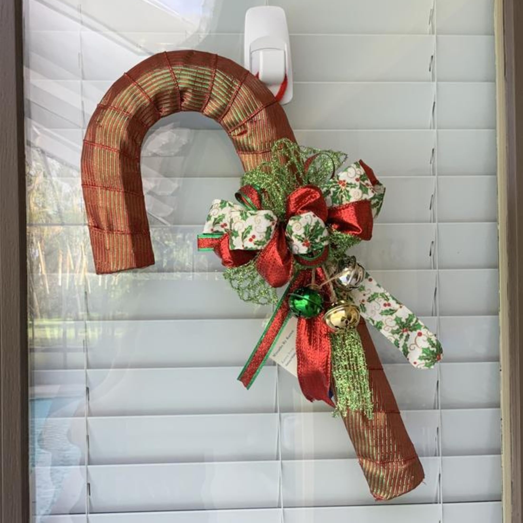 Metal Frames Candy Cane Wreath FSSTAM Candy Cane Metal Wire Wreath