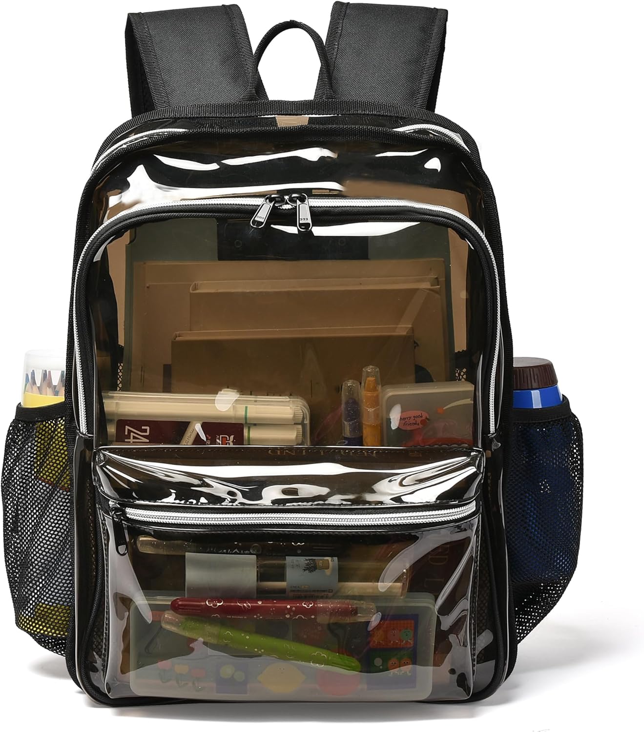 Amazon.com | KUI WAN Clear Backpack,Clear Backpacks for School Heavy ...