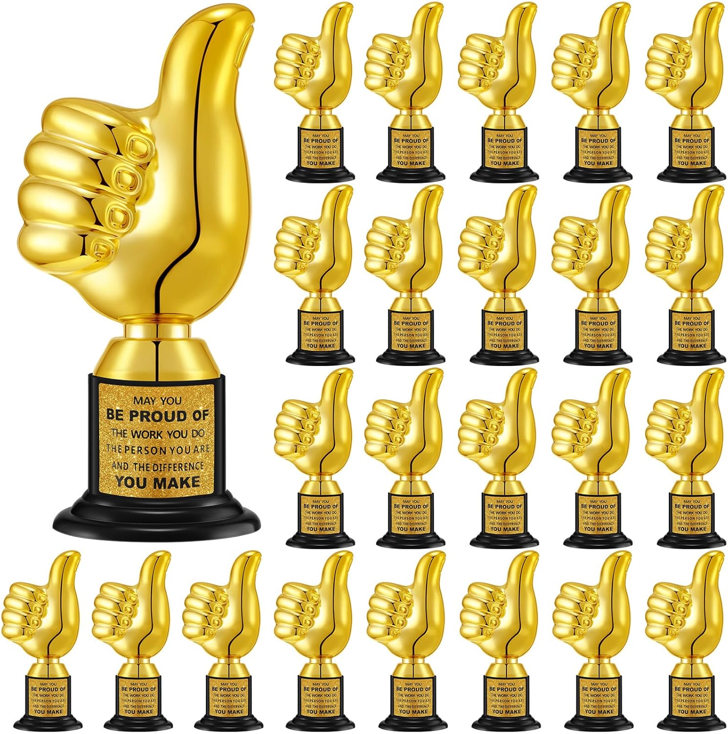 Amazon.com: Highergo 24 Pcs Thumbs up Award Trophies 5 Inch Plastic ...