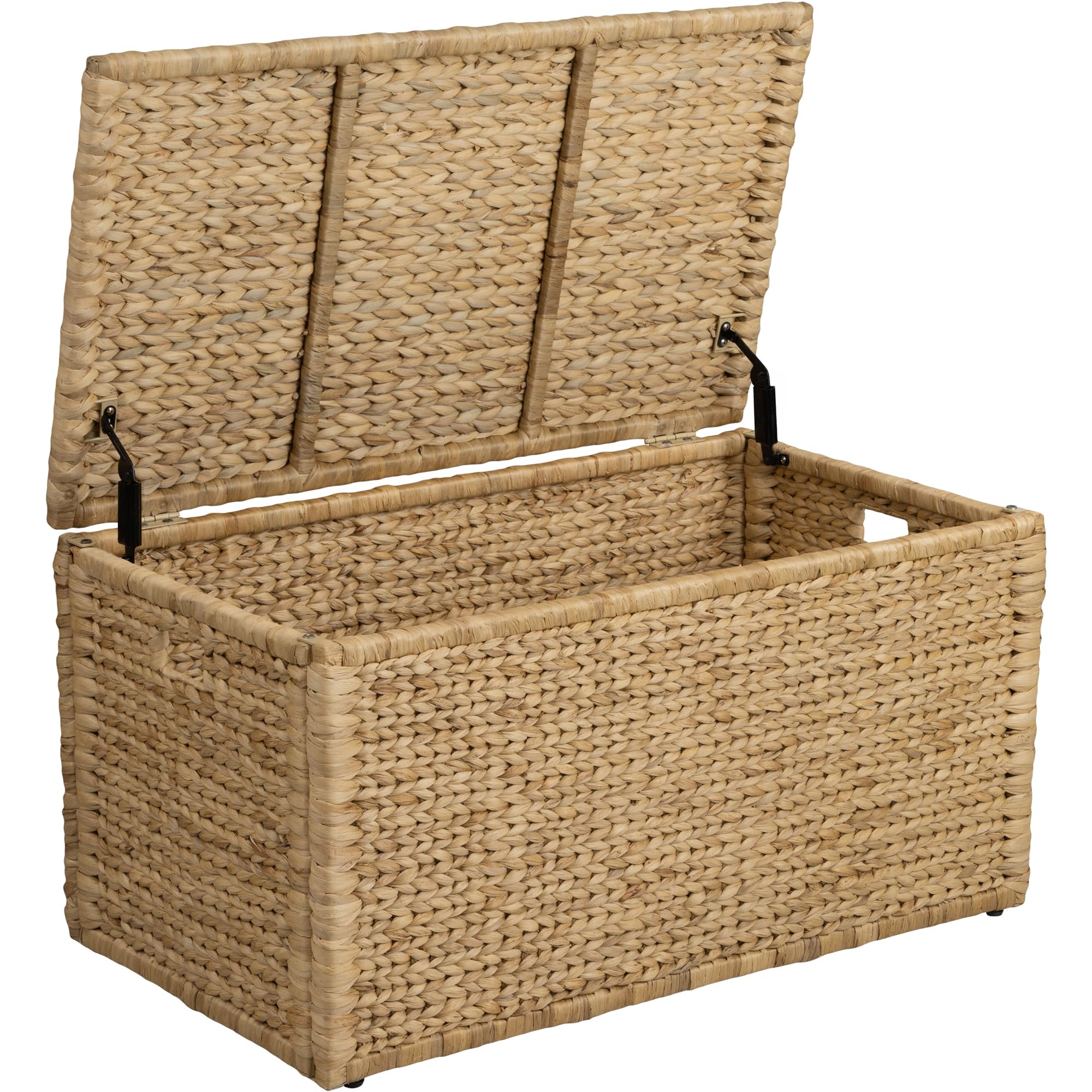 Amazon.com: eHemco Heavy-duty Water Hyacinth Wicker Storage Trunk with ...