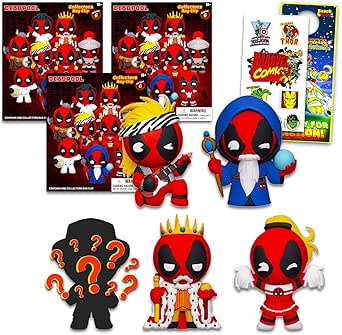 Deadpool Blind Bag Party Favor 3 Pack - Bundle with 3 Deadpool Keychain ...