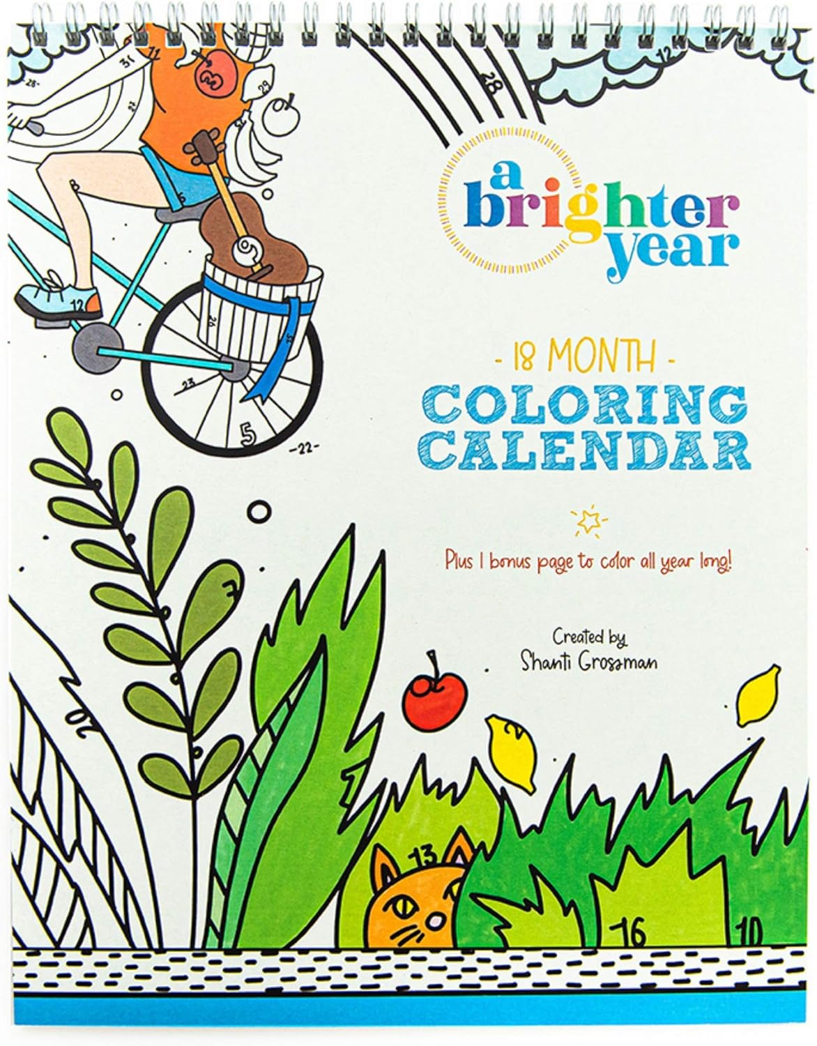 Amazon.com: A Brighter Year - Undated Coloring Calendar – Creative ...