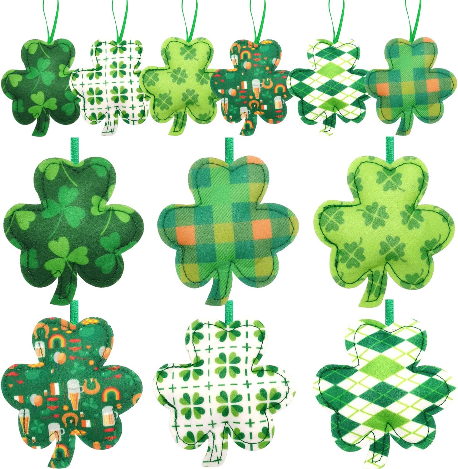 Amazon.com: 30 Pcs St Patrick's Day Decorations Shamrocks Felt Ornament ...