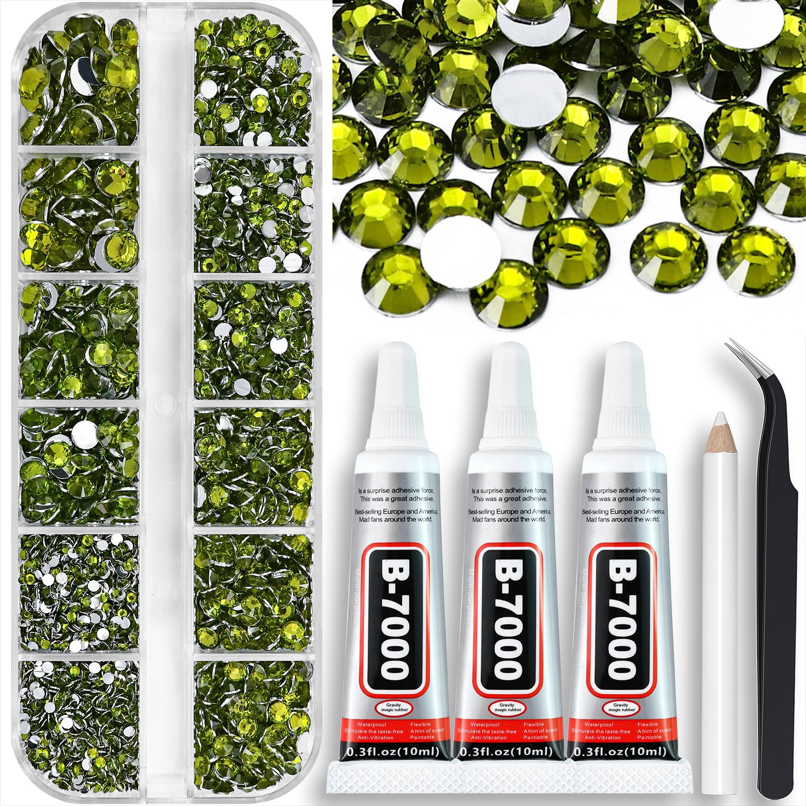 Amazon.com: Towenm B7000 Jewelry Adhesive Glue with Rhinestones for ...