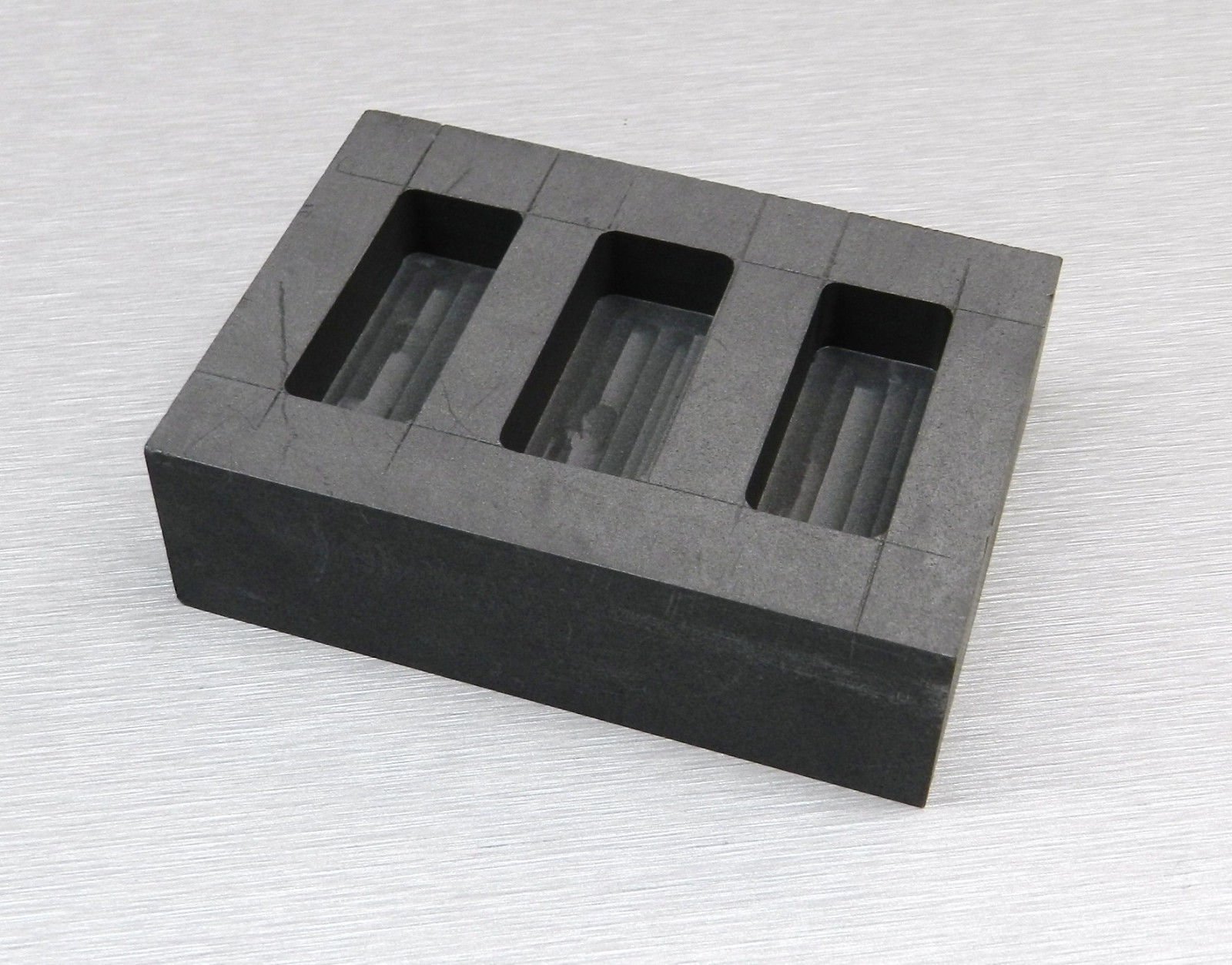 Buy 2 oz. Gold Graphite Ingot Mold 3 Cavity Loaf Bars for Melting Kit 1 ...